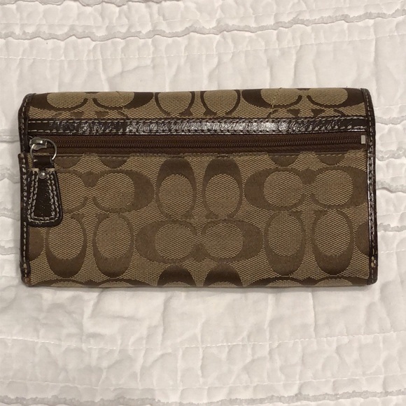 Coach | Bags | Coach Large Signature Wallet With Buckle Detail | Poshmark